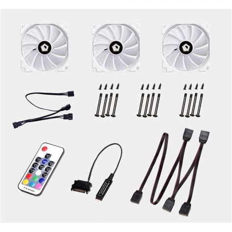 台灣現貨 Id Cooling白框rgb風扇三顆裝電腦機殼風扇 Sffbunny