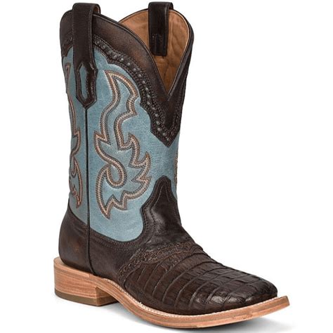 Corral Mens Caiman Print Overlay And Embroidery Western Boots A4286