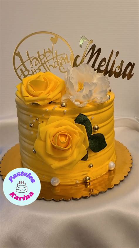 Pasteles De Boda Rosas Y Amarillos