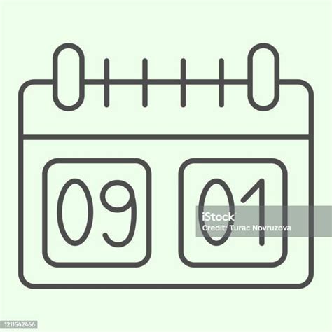 學校日曆細線圖示日曆與 9 月 1 日日期輪廓樣式象形圖在白色背景知識約會符號為移動概念和網路設計向量圖形向量圖形及更多九月圖片 Istock