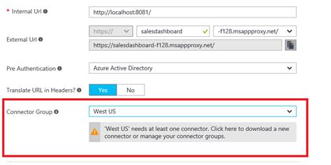 Azure Active Directory アプリケーション プロキシ アプリ用として動作するコネクタ グループが見つからない Microsoft Entra Microsoft Learn