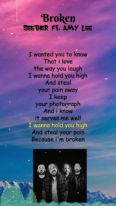 Seether Ft Amy Lee Broken Lyrics Shorts Youtube