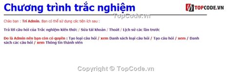 Full code Website trắc nghiệm online đơn giản