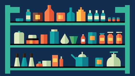 Premium Vector A Set Of Shelves Filled With Different Versions Of The