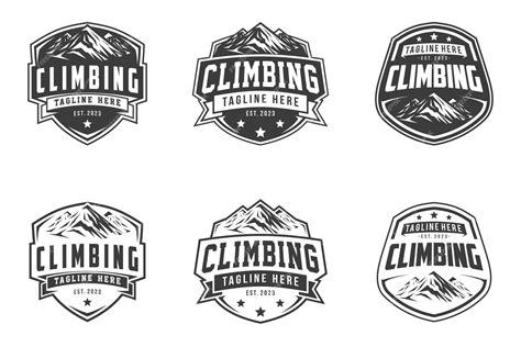 Premium Vector Climbing Logo Vector And Emblems Set Adventures And