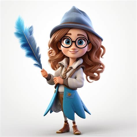 Premium Photo The Magical Misadventures Of Wizardly Wendy A Whimsical 3d Cartoon