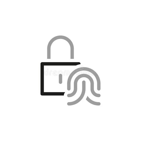 Simple Locks Related Vector Line Icons Biometric Protection Vector