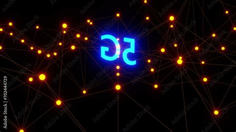 Glowing Neural Network Plexus 5g Communication Cycle Action