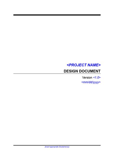 Software Design Template Pdf System User Interface