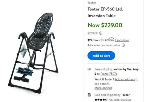 Teeter Inversion Table World Wide Auction Inc