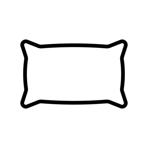 Pillow Icon In Line Style Design Isolated On White Background Editable