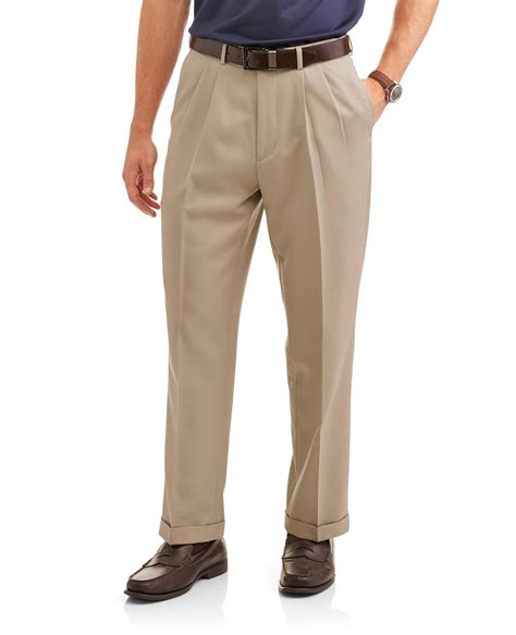 Big Mens Microfiber Performance Pleated Dress Pant