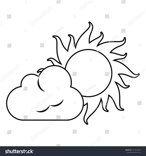 Sun Cloud Cartoon Isolated Vector Illustration Stock Vector Royalty