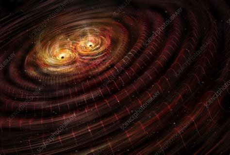 Black Hole Merger And Gravitational Waves Stock Image C0300038