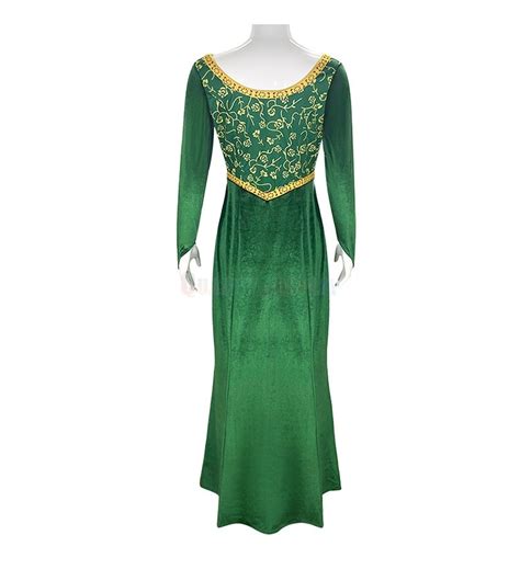 Shrek Princess Fiona Green Dress Cosplay Costume Hqcosplay