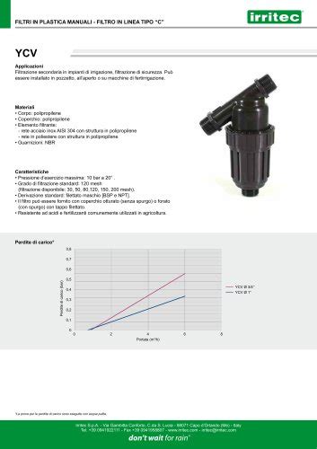 Tutti I Cataloghi E Le Schede Tecniche Irritec S R L