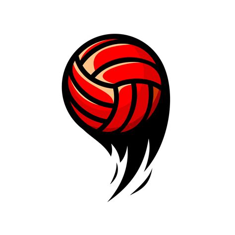 Volleyball Red Vector 21460668 Vector Art At Vecteezy