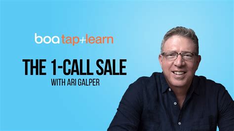 Boa Taplearn Event The 1 Call Sale With Ari Galper Youtube
