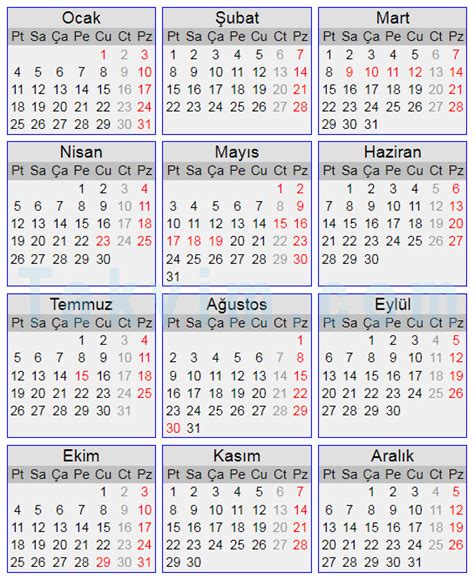2027 Yılı Takvimi Resmi Tatiller Kaç Gün Bayram