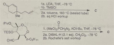 Solved 1a Lda Thf 78∘c 1b Tmscl 2a Toluene 160∘c