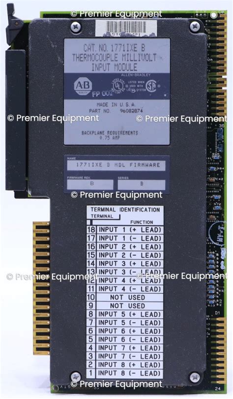 Allen Bradley 1771 Ixe Ser B Plc 5 Input Module Premier Equipment Solutions Inc