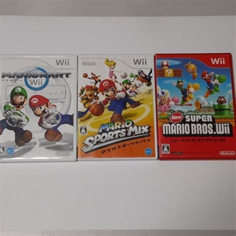 【傷や汚れあり】wii マリオカート Newスーパーマリオブラザーズwii ＋ マリオスポーツミックスの落札情報詳細 ヤフオク落札価格