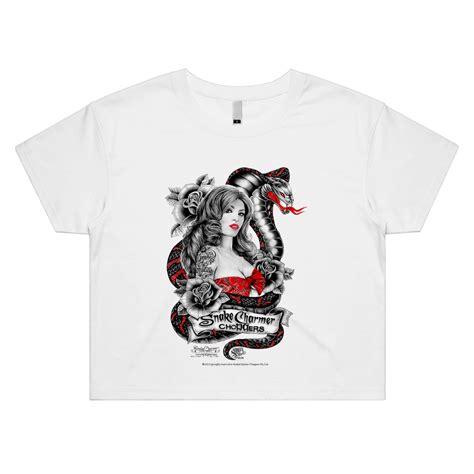 Snake Charmer Girl Womens Crop Snake Charmer Choppers Official Store