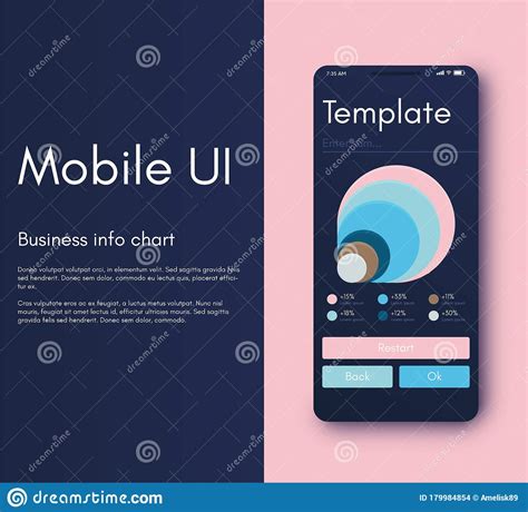 Mobile Application Interface Ui Design Vector Illustration Stock