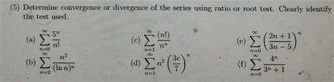 Solved Determine Convergence Or Divergence Of The Series Chegg Com