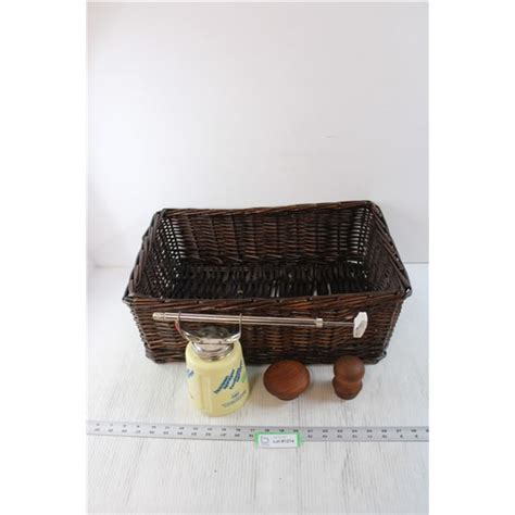 Wicker Basket And Assorted Items Bodnarus Auctioneering