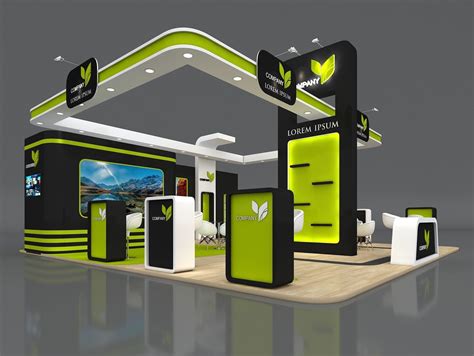 3D Exhibition Booth Stand Stall 9x9m Height 500 Cm 3