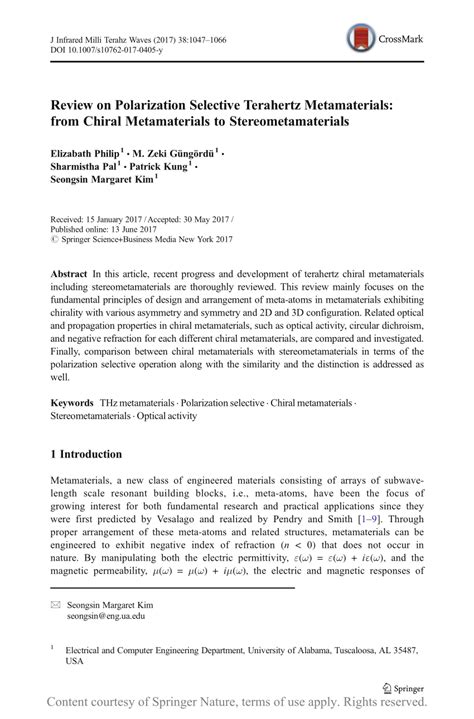 Review On Polarization Selective Terahertz Metamaterials From Chiral Metamaterials To