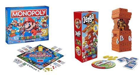 Monopoly Super Mario Celebration Edition And Jenga Super Mario Are