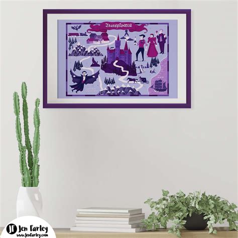 Dracula Transylvania Map Jennifer Farley Picture Books Illustration