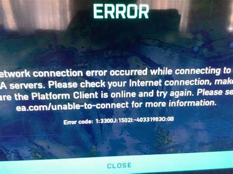 I Keep On Getting This Error Code When Ever I Try To Hop In Battlefield So Any Tips R