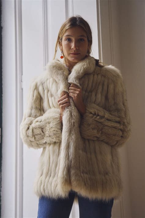 Mens Silver Fox Fur Coat Mens Crystal Fox Coat 2736