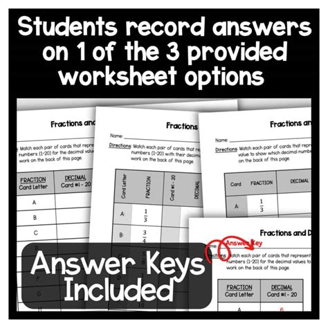 Terminating Repeating Decimals And Fractions Activity Halloween Card Match