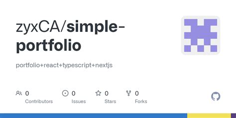 GitHub ZyxCA Simple Portfolio Portfolio React Typescript Nextjs