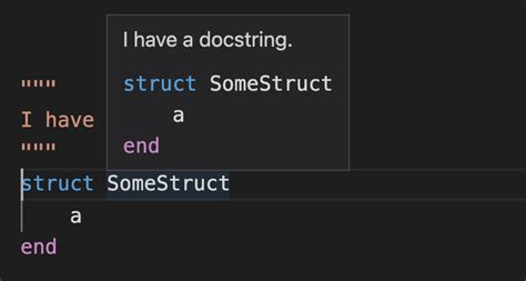 VSCode Does Not Display Docstring For Definitions With A Preceding Macro Issue 2650 Julia