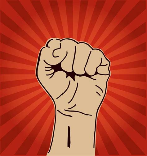 تصویر از مشت دست با پرتو قرمز