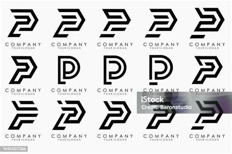 편지 P 로고 디자인의 세트입니다 현대 아이콘 창조적 인 모노그램 영감 0명에 대한 스톡 벡터 아트 및 기타 이미지 0명 개발 개체 그룹 Istock