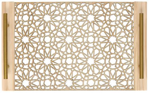 Amscan Eid Wooden Decorative Serving Tray Gold Party City