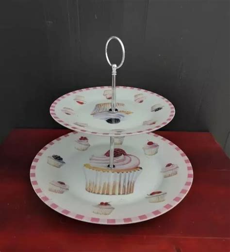 PRÉSENTOIR PLAT À friandises gâteaux 2 étages EUR 8 00 PicClick FR