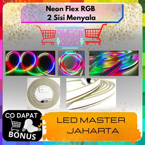 Jual Meteran Lampu Led Neon Flex Rgb Sisi Selang V Per Meteran Sign Strip Outdoor Neon