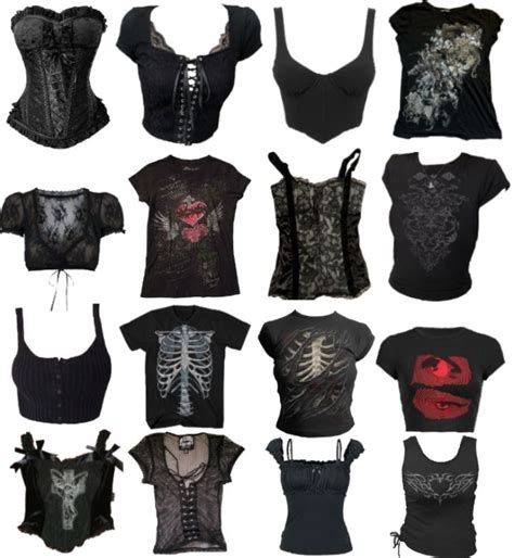 Black Goth Tops Women Y2k Goth Clothing Dark Romantic Lace Corset Top