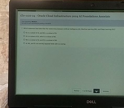7 Which Statement Best Describes The Relationship Between Artificial Intelligence Ai Machine