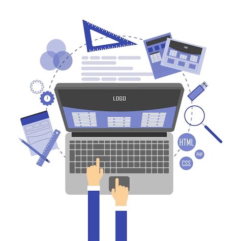 Premium Vector Abstract Flat Illustration Of Web Design And Development