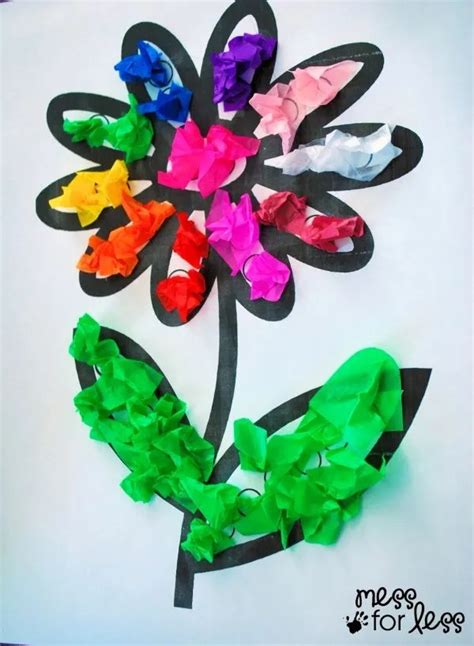 Tissue Paper Flower Art Lesson Plans