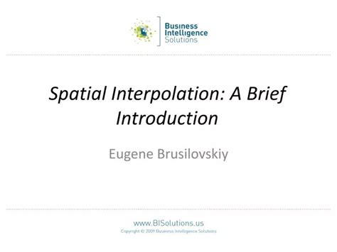 Ppt Spatial Interpolation A Brief Introduction Powerpoint