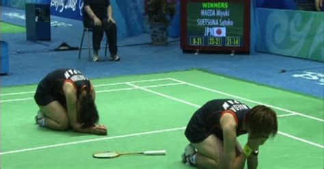 日本 V 中国 女子ダブルス準々決勝 バドミントン 北京2008ハイライト